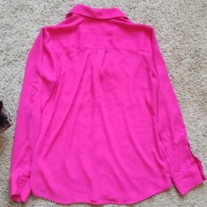 Express | Tops | Hot Pink Dress Shirt | Poshmark